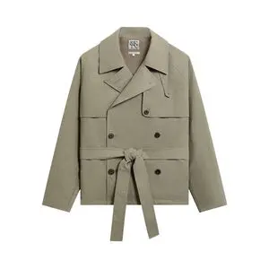 Kith Kin Washed Twill Nikolai Cropped Trench 'scene - Tan