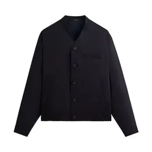Kith X Giorgio Armani Collarless Bomber Jacket 'admiral - Black