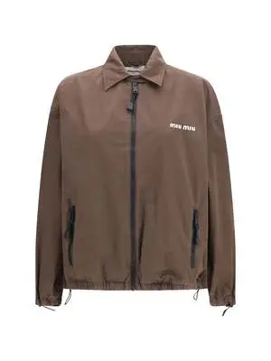Miu Miu Gabardine Jacket With Zip