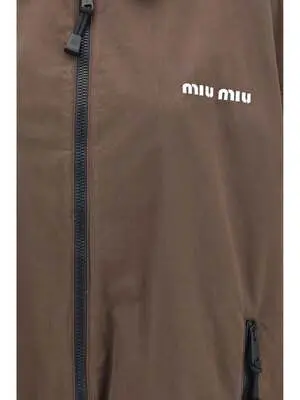 Miu Miu Gabardine Jacket With Zip