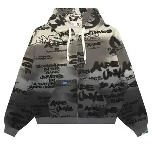 AAPE Unvs Unvs Graffiti Zip-up Hoodie /ivory