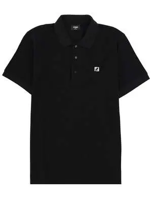 Fendi Polo With Logo - Black