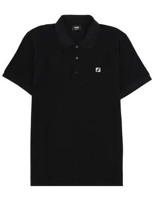 Fendi Polo With Logo - Black