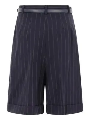 Max Mara Wool Bermuda Shorts - Blue