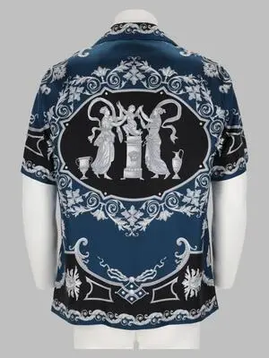 Versace Camicia In Seta Stampa Baroque - Multicolor