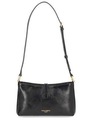 Dolce & Gabbana Leather Shoulder Bag - Black