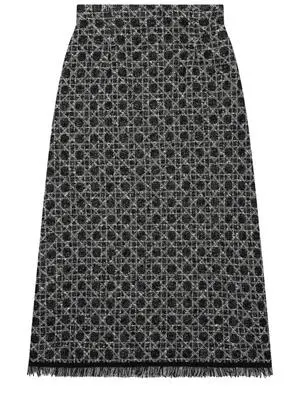 Dior Midi Skirt - Black