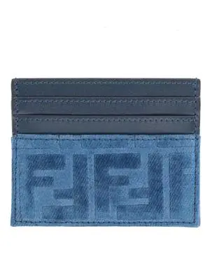 Fendi Ff Diamonds Card Case - Blue