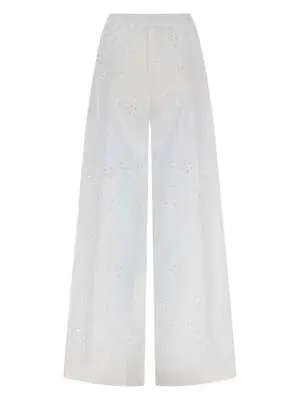 Herno Embroidered Wide Leg Trousers