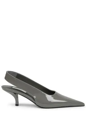 TOTEME Leather Slingback Pumps - Gray