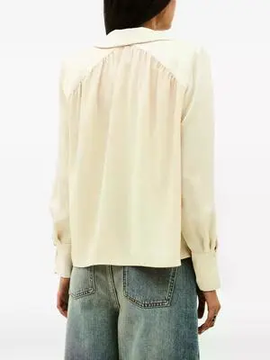 Ba&sh Wilna Gathered Long-sleeved Shirt - Neutrals