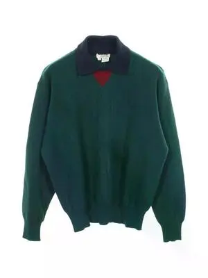 Hermès Cashmere Collared Knit Sweater - Green
