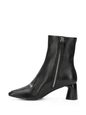 HALMANERA Side-zip Leather Ankle Boots