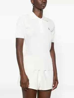 Sporty & Rich Ribbed-knit Polo Shirt