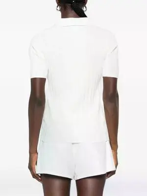 Sporty & Rich Ribbed-knit Polo Shirt