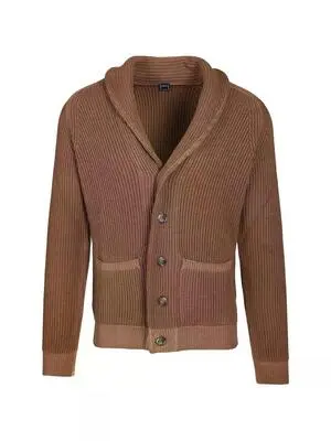 Fedeli Shawl-collar Ribbed-knit Cardigan