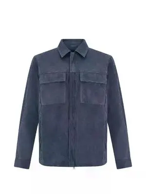 Paul & Shark Aqualeather Suede Jacket - Blue