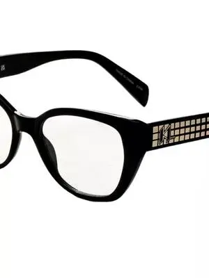 Karl Lagerfeld Logo-plaque Cat-eye Glasses - Black