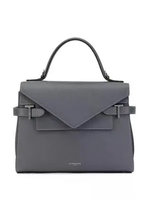LE TANNEUR Medium Emilie Envelope-flap Leather Tote Bag - Blue