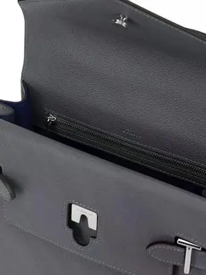 LE TANNEUR Leather Tote Bag - Blue