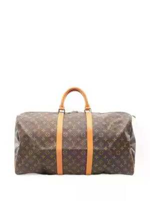 LOUIS VUITTON 1981 55 Keepall Monogram Travel Bag - Brown