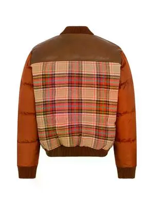 Dsquared2 Cottage Check Wool & Nylon Down Jacket - Neutrals