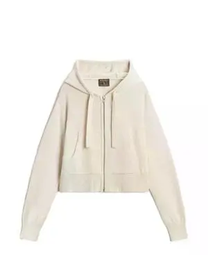 Woolrich Zip-up Hooded Cardigan - Neutrals