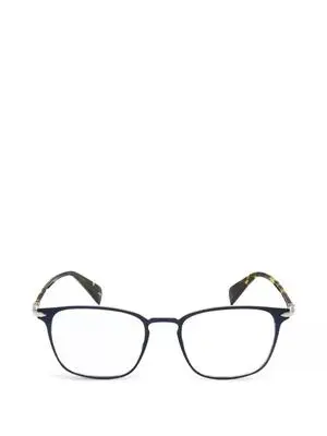 Rag & Bone Square-frame Titanium Glasses - Blue