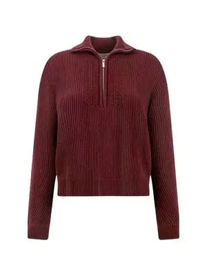 Paul & Shark Ribbed-knit Half-zip Sweater