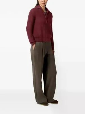 Paul & Shark Ribbed-knit Half-zip Sweater
