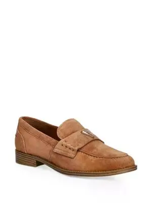 Guess Logo-plaque Suede Loafers