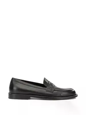 POMME D´OR Leather Penny-slot Loafers - Black
