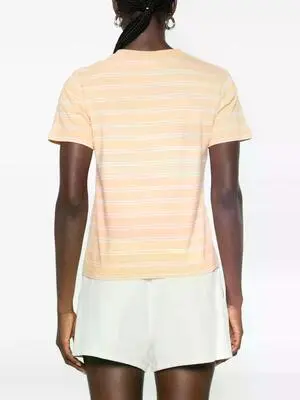 Sporty & Rich Ferdy Striped Embroidered T-shirt - Yellow