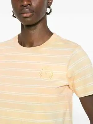 Sporty & Rich Ferdy Striped Embroidered T-shirt - Yellow