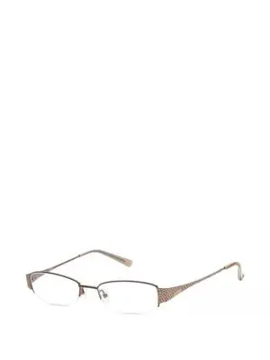 Guess Croc-effect Rectangle-frame Glasses