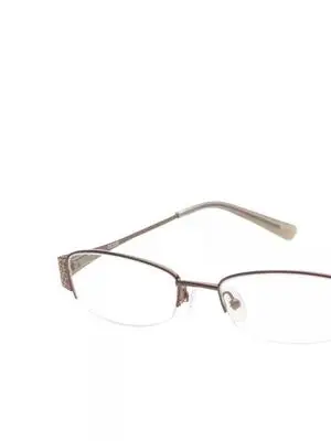 Guess Croc-effect Rectangle-frame Glasses