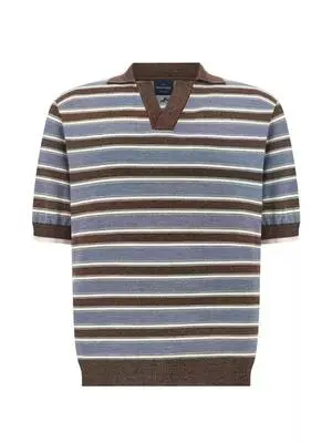 Paul & Shark Striped-knit Polo Shirt