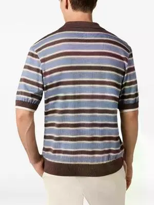 Paul & Shark Striped-knit Polo Shirt