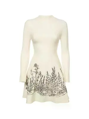 Sandro Floral-embroidered Flared Mini Dress