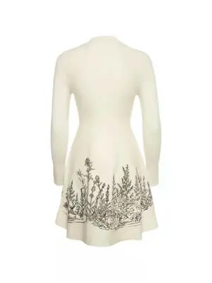 Sandro Floral-embroidered Flared Mini Dress
