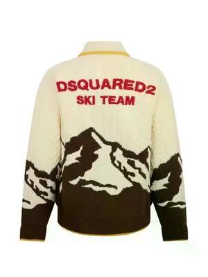Dsquared2 Snowy Dream Cable-knit Zip-up