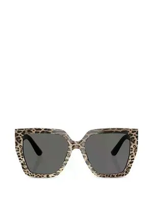 Dolce & Gabbana Leopard Square Sunglasses
