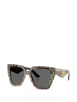 Dolce & Gabbana Leopard Square Sunglasses