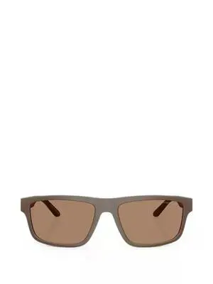 Emporio Armani Rectangle-frame Sunglasses - Brown