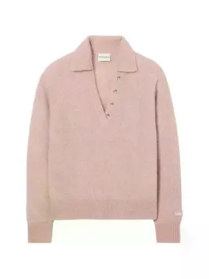 Claudie Pierlot Relaxed Fluffy Knit Jumper - Pink