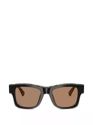 Dolce & Gabbana Havana Rectangle Sunglasses - Black