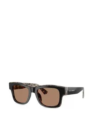 Dolce & Gabbana Havana Rectangle Sunglasses