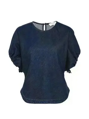 Rag & Bone Laura Ruched-sleeve Top