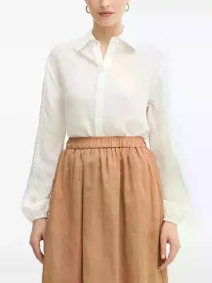 SILVIAN HEACH Pompom-detail Collared Shirt - White