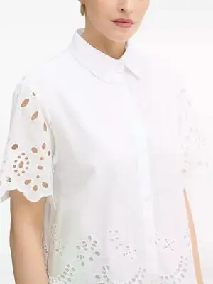 SILVIAN HEACH Eyelet Shirt Mini Dress